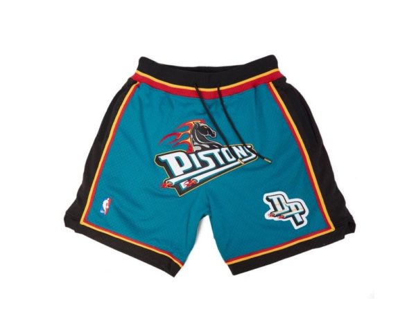 Detroit Pistons Throwback Teal Shorts - Justdonshorts