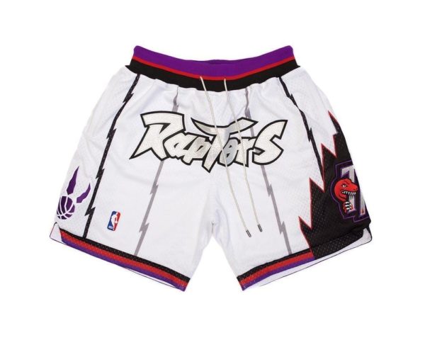 Toronto Raptors Shorts White Throwback Basketball Just Don - Justdonshorts