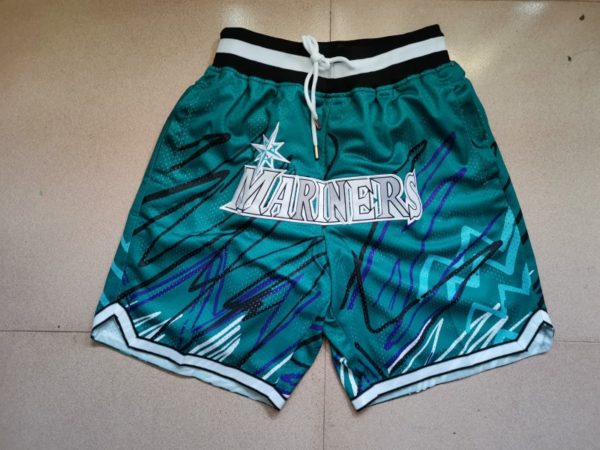 Seattle Mariners Sublimated Basketball Shorts Teal - Justdonshorts