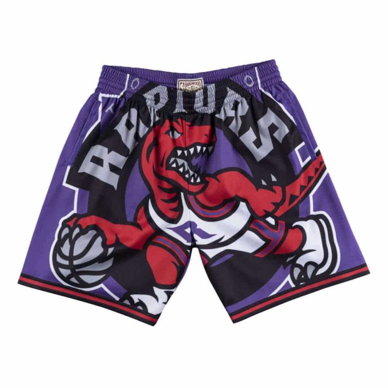 Toronto Raptors Big Face M&N Purple Basketball Shorts - Justdonshorts